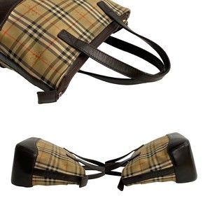 Burberry | Bags | Burberry Nova Check Pattern Canvas Leather Mini Tote ...